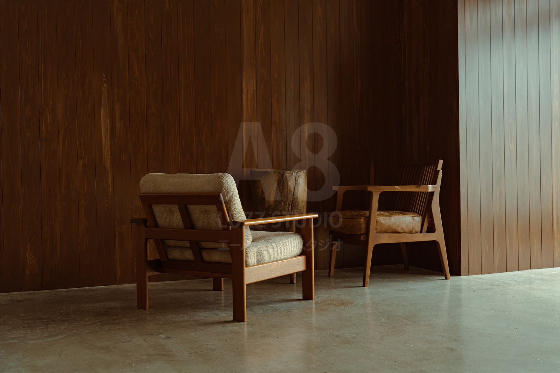 大阪市西区堀江・自然光・ウッド壁、木壁、モルタルグレー壁の撮影スタジオの写真20