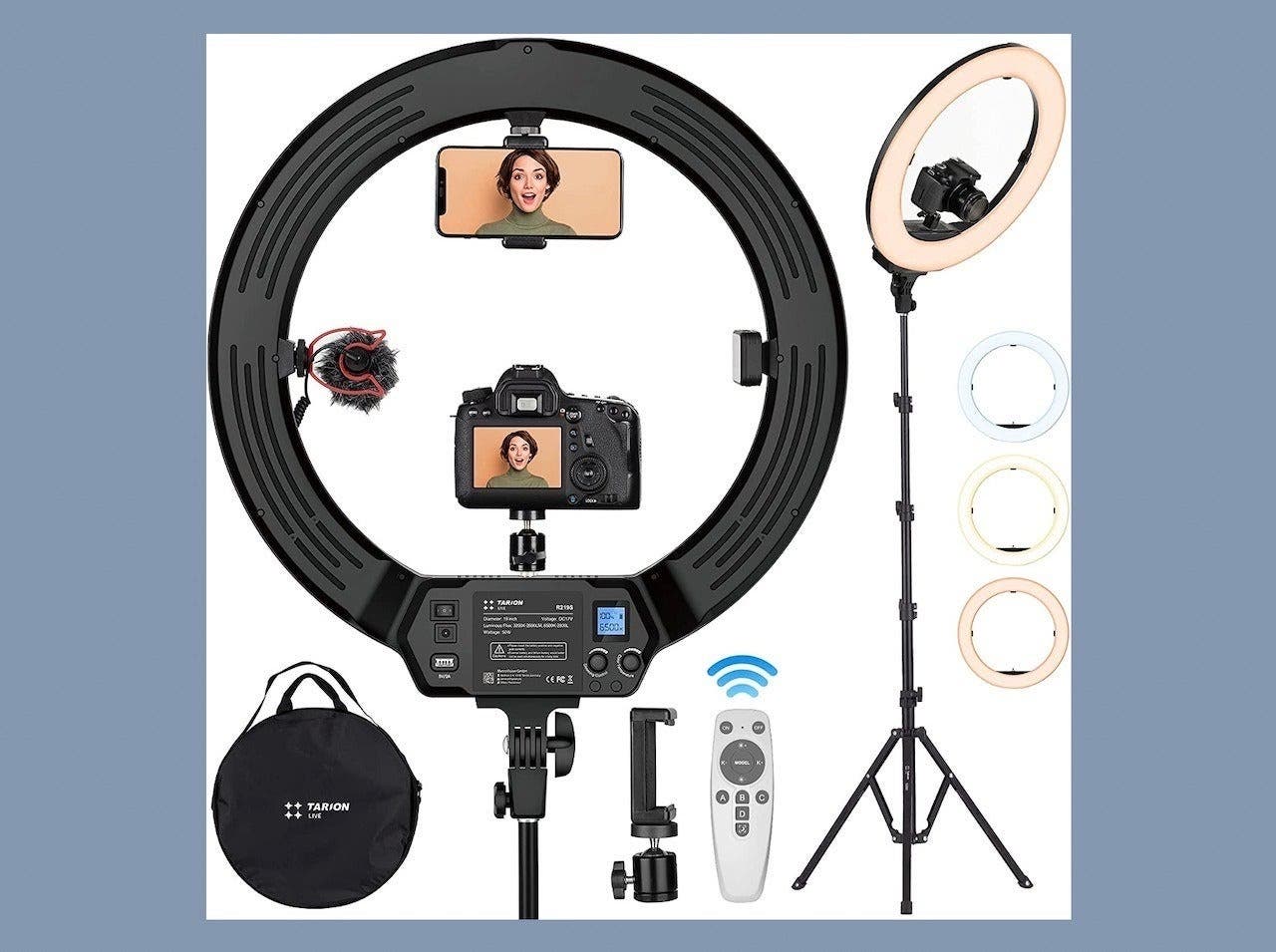 20インチ撮影用リングライト＜プロ仕様＞女優ミラー💄、ヘアアイロン・ドライヤー✨ ※ご利用後レビュー必須の画像2