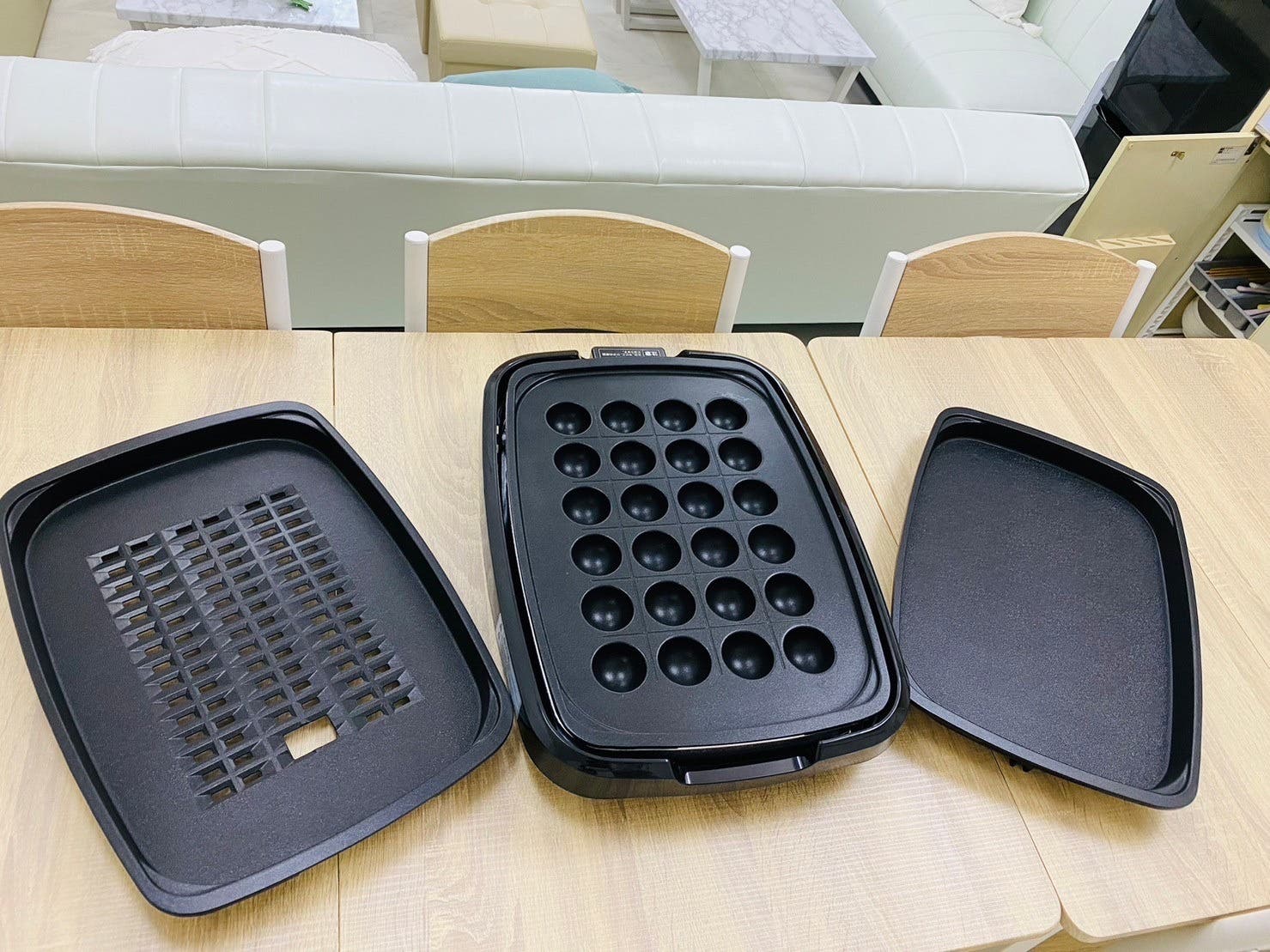 ③多機能ホットプレート：プレート3種（網焼き肉・平面・たこ焼き）の画像1