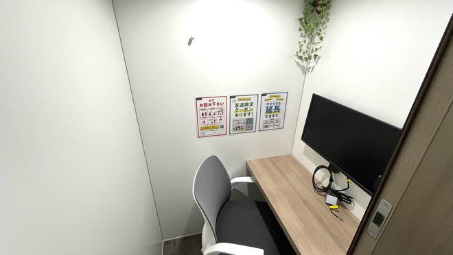 <ワークブース天神No.1>天神駅・赤坂駅徒歩5分!無料Wi-Fi・電源・モニターあり!テレワーク/面接/自習/作業場所の写真2