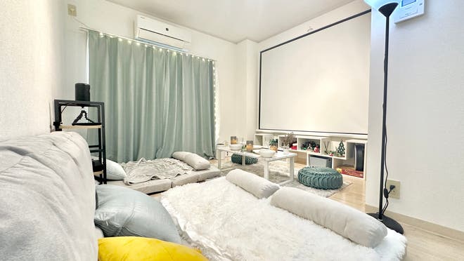 🏆オープン割🏆✨大画面でHulu/YouTube見放題🎉100㌅プロジェクター無料🤍完全個室のプライベート空間🎂の写真6