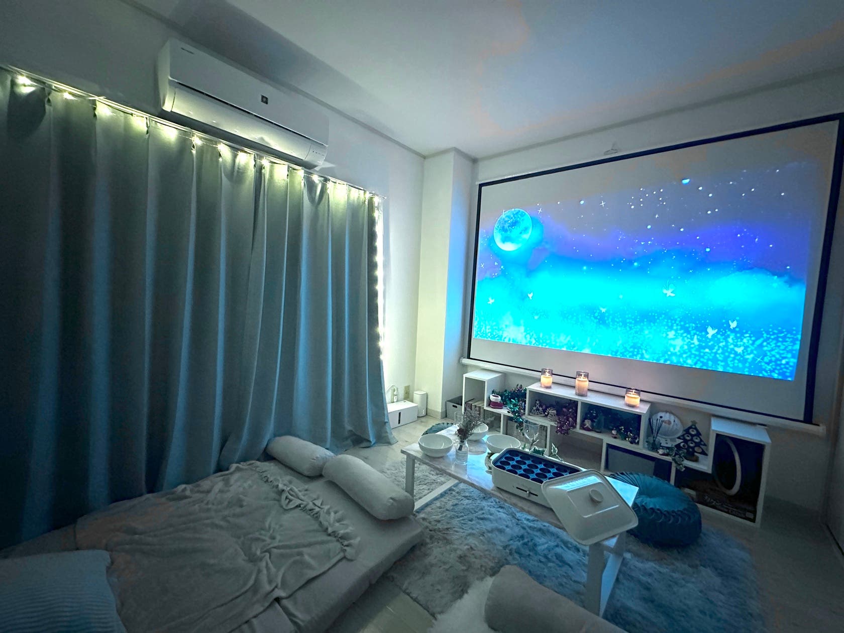 🏆オープン割🏆✨大画面でHulu/YouTube見放題🎉100㌅ﾌﾟﾛｼﾞｪｸﾀｰ無料🤍完全個室のﾌﾟﾗｲﾍﾞｰﾄ空間🎂の写真13