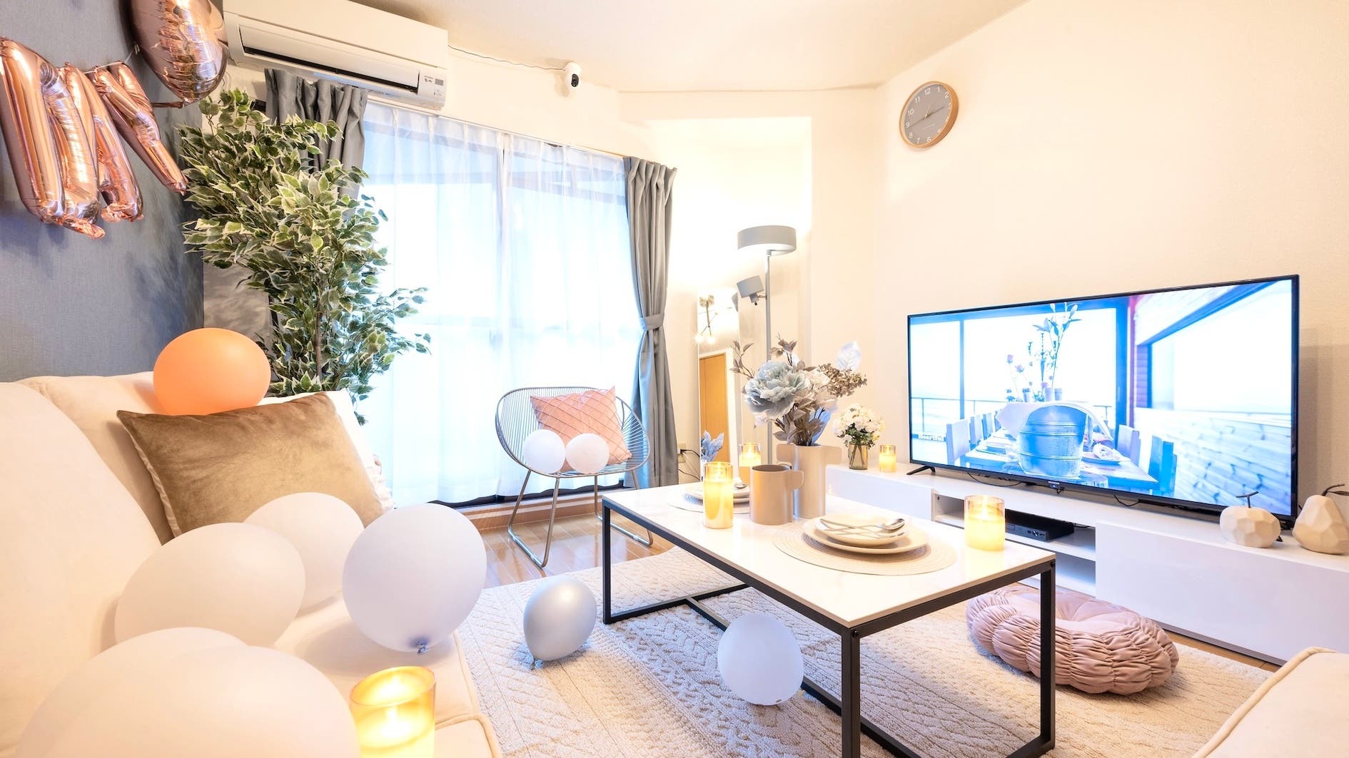 🎊10月OPENセール🎊😆超特大55インチTV📺【 新福島駅4分🚶】パーティ🛋️映画鑑賞/🎀推し活/👑ママ会にピッタリ👑の写真8