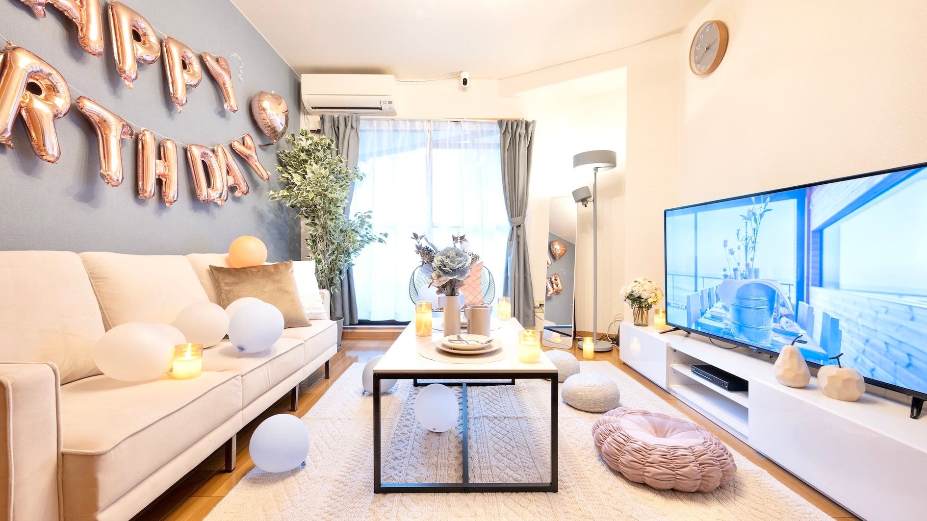 🎊10月OPENセール🎊😆超特大55インチTV📺【 新福島駅4分🚶】パーティ🛋️映画鑑賞/🎀推し活/👑ママ会にピッタリ👑の写真7