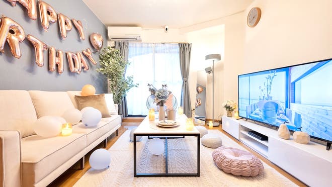 🎊10月OPENセール🎊😆超特大55インチTV📺【 新福島駅4分🚶】パーティ🛋️映画鑑賞/🎀推し活/👑ママ会にピッタリ👑の写真7