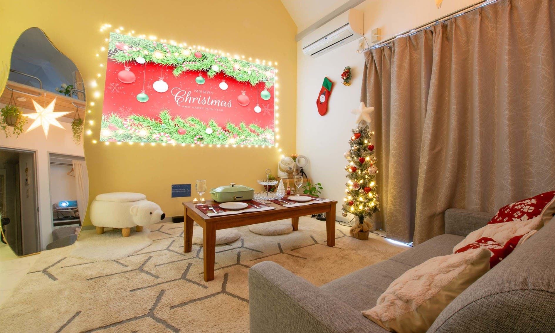 🎄クリスマスパーティ🔔🏠Mare西荻窪202🎥映画鑑賞会🌟4K１００㌅プロジェクター🎬｜推し活｜女子会｜の写真1