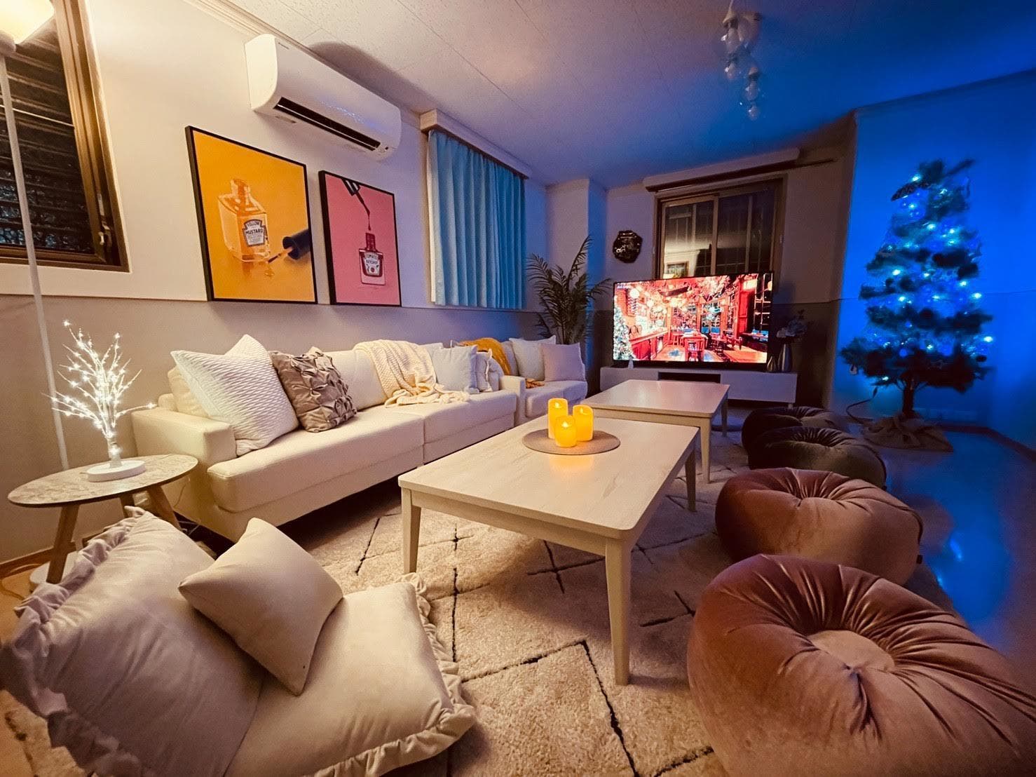 【期間限定Sale：♪TikTokで話題のスペース🎀】女子会💕人気テレビゲーム機有🎮12名利用可🍷ゴミ捨て無料🌈一階両隣無角部屋の写真2