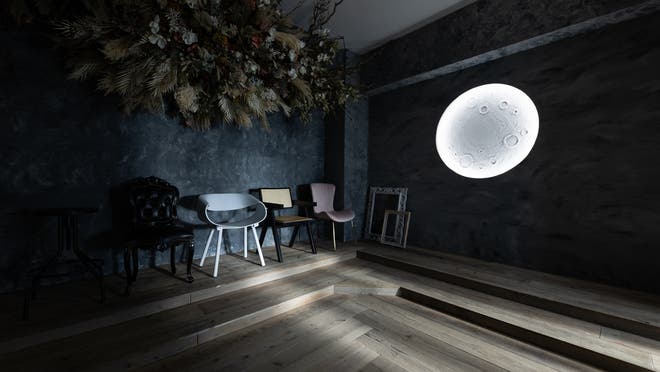 満月のグラデーションと超大型ドライフラワー造形|一日中自然光が降り注ぐ本格撮影スタジオ|大型バルコニー有の写真14