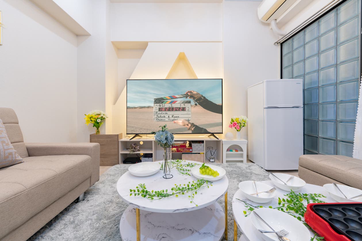 【西心斎橋/徒歩5分】👼推し活で大人気のスペース💖清潔快適🎀大型65㌅TV🎗撮影/コスプレ🥻 Netflix/Hulu見放題💃の写真12