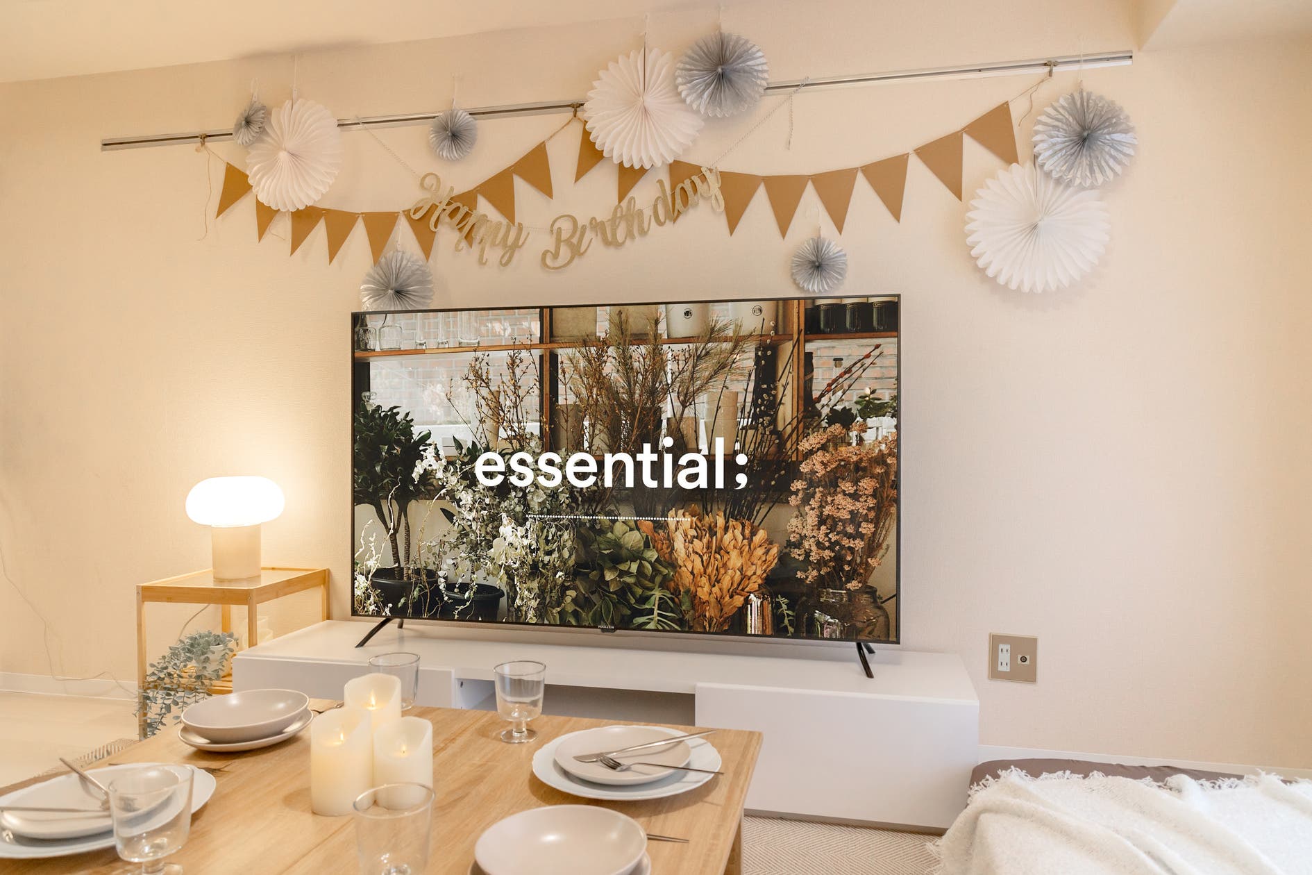 12月OPEN🏆ベストホスト🏆駅3分/65㌅大画面TV/Netflix等視聴可/大人気ゲーム機＆ボドゲ/推し会/女子会/ママ会の写真6