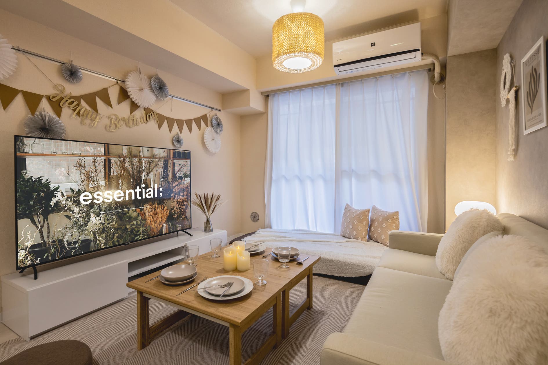 12月OPEN🏆ベストホスト🏆駅3分/65㌅大画面TV/Netflix等視聴可/大人気ゲーム機＆ボドゲ/推し会/女子会/ママ会の写真11