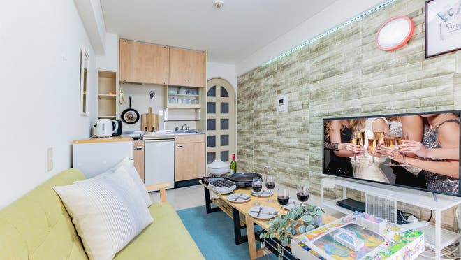 <KT6>なんば駅近♪無料Wi-Fi★タコ焼き器・ゴミ捨て無料★オーブン&コンパクトキッチンあり★の写真2