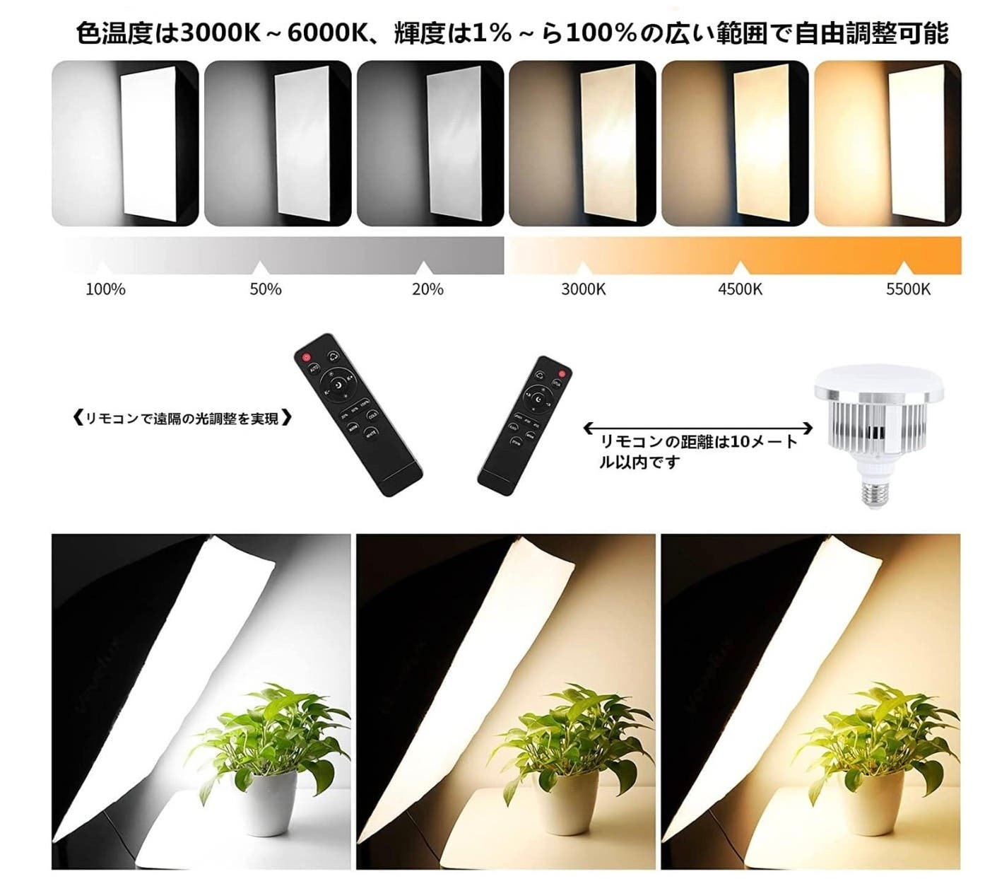 撮影用LEDライト_2脚セットの画像2