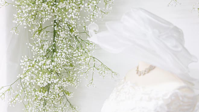 【花溢れる白の世界】大型ドライフラワー・かすみ草|天蓋ベッド|猫足バスタブ|階段|撮影機材無料の写真2