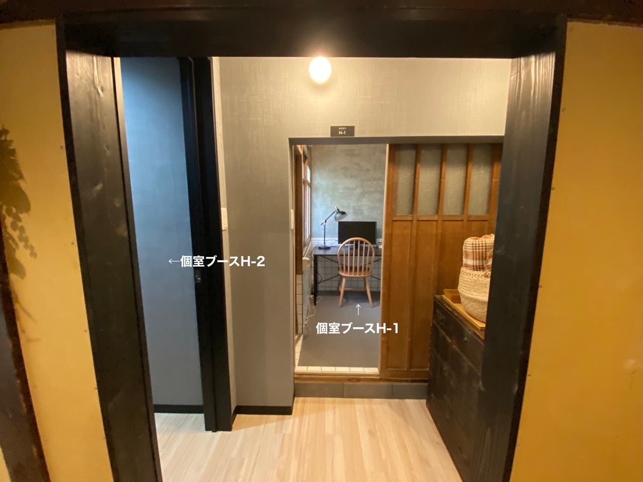 個室ブースH-1｜テレワーク専用スペース｜町屋ライブラリーぬいコワーキングスペースの写真8