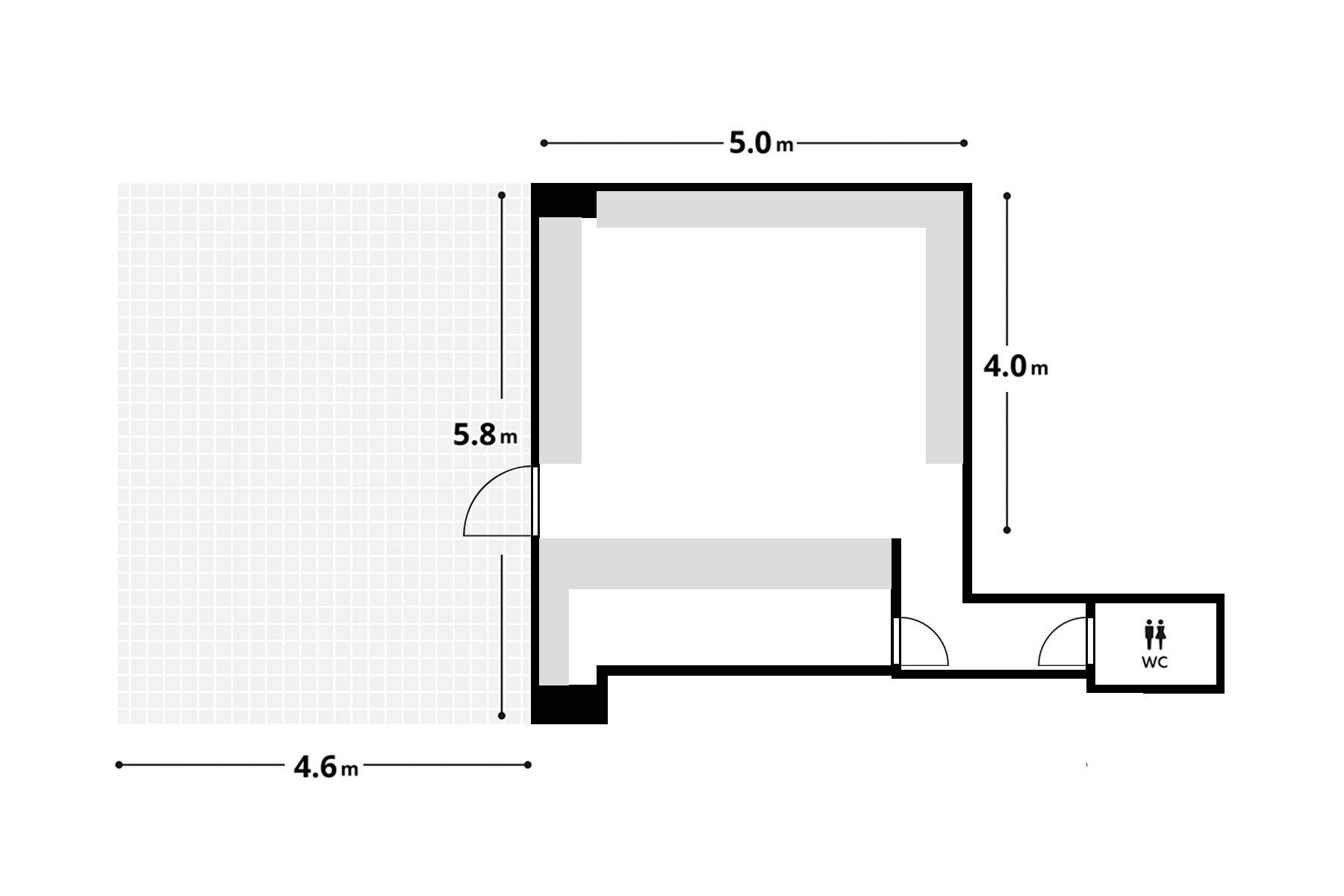 乃木坂徒歩6分/ 1F路面 / カフェカウンターのある展示スペースの写真14