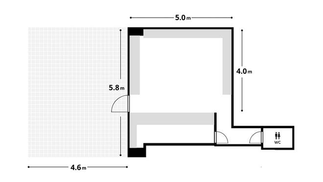 乃木坂徒歩6分/ 1F路面 / カフェカウンターのある展示スペースの写真14