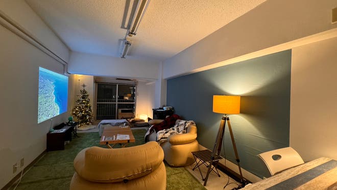 クリスマスツリー設置しました⭐️110インチプロジェクターで動画が見放題🎞️✨新大阪駅徒歩5分🏠🎉の写真6