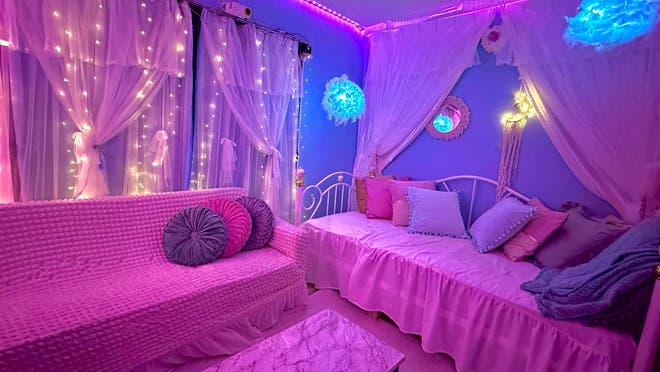 🌸学割🌸レベチな特割🉐SNSで大人気‼️LEDライト搭載✨100インチプロジェクター映画見放題🎥大人気ゲーム機ボドゲ完備の写真5