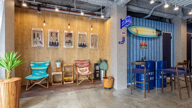 【ブルーハワイ】車、バイク、自転車が搬入可能なガレージ風スタジオ。撮影会・パーティ!ごみ処理無料の写真3