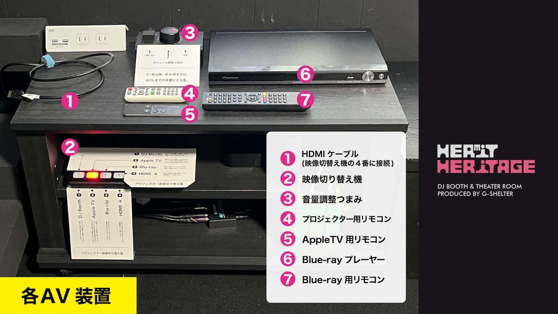 シアタールーム＆DJブース【Hermit Heritage】大画面＋迫力音響でミニパーティ！プロ仕様のDJ機材でライブ配信も！の写真9
