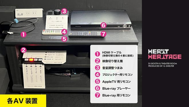シアタールーム&DJブース【Hermit Heritage】大画面+迫力音響でミニパーティ!プロ仕様のDJ機材でライブ配信も!の写真9