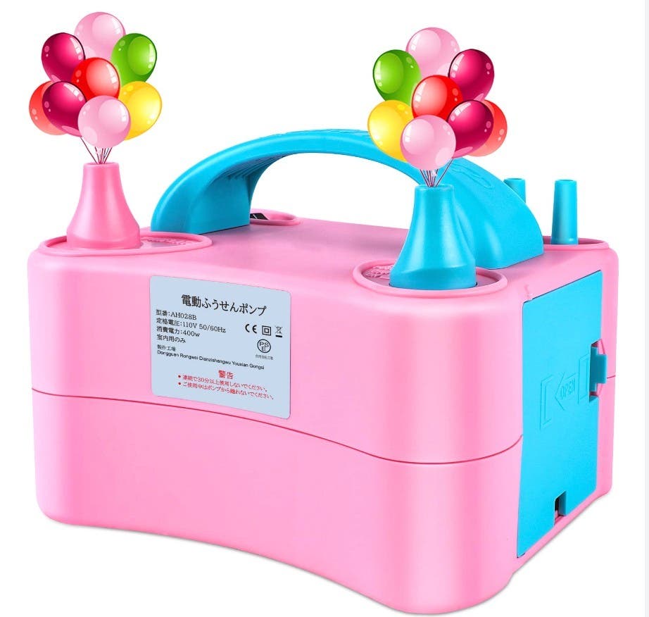 (有料備品）大量の風船が簡単に作れる電動空気入れ！同時に２つ作れます！の画像1