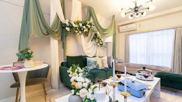 心斎橋にOPEN💚駅徒歩4分🫶最大12名🙆♀️大画面65㌅TV🤍推し活応援🍀撮影会📸パーティー🥂女子会🎀Ameri心斎橋💕の写真23