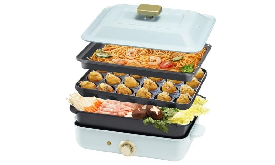 ③多機能ホットプレート：プレート3種（深鍋・平面・たこ焼き）の画像1