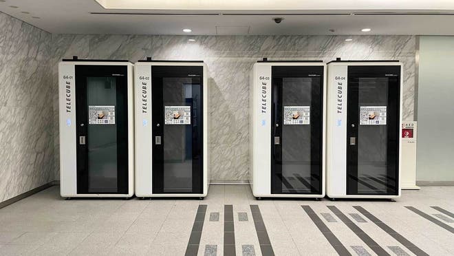 【テレキューブ】山王グランドビルの個室型ワークブース(64-03)です。視線と音を遮る、プライベートな集中環境。の写真1