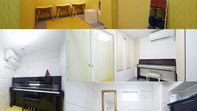 【教室開講OK】(防音3部屋1フロア利用)防音室A+B+D(全室ピアノ有り)《24時間利用可/要予約》/待合スペース2箇所有の写真1