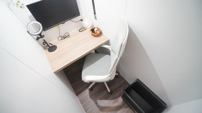 <ワークブース宝町No.6>駅近人気エリア🚃完全個室💼Wi-Fi📶電源🔌テレワーク/ZOOM/自習/作業場所の写真5