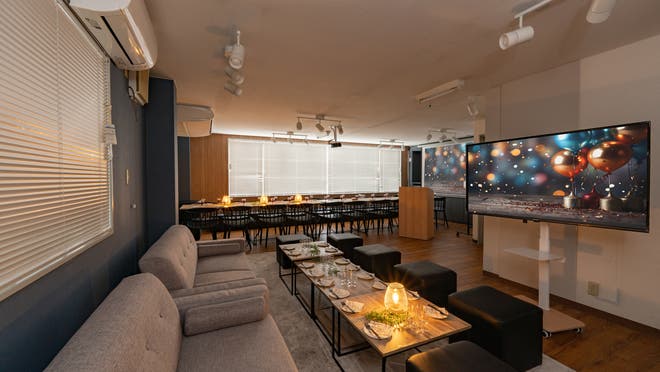 五反田駅6分✨最大40名⭕️飲食OK/100㌅スクリーン/モニター/ゴミ処理可/会議/懇親会/歓送迎会【KTY02】の写真8