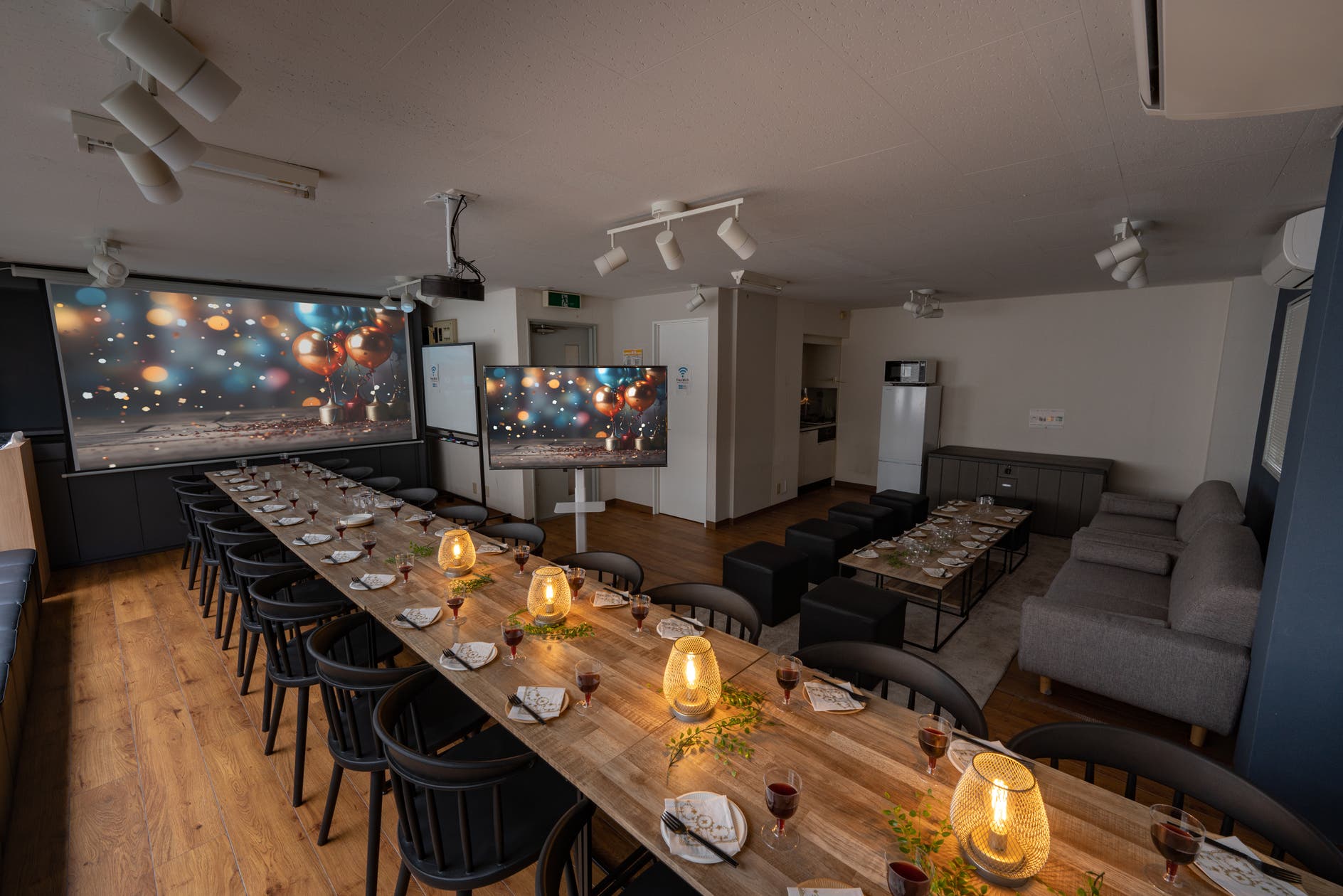 五反田駅6分✨最大40名⭕️飲食OK/100㌅スクリーン/モニター/ゴミ処理可/会議/懇親会/歓送迎会【KTY02】の写真6