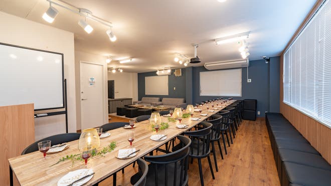 五反田駅6分✨最大40名⭕️飲食OK/100㌅スクリーン/モニター/ゴミ処理可/会議/懇親会/歓送迎会【KTY02】の写真4