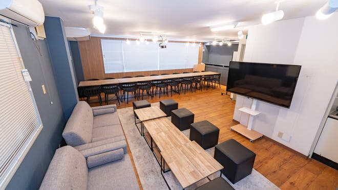 五反田駅6分✨最大40名⭕️飲食OK/100㌅スクリーン/モニター/ゴミ処理可/会議/懇親会/歓送迎会【KTY02】の写真15