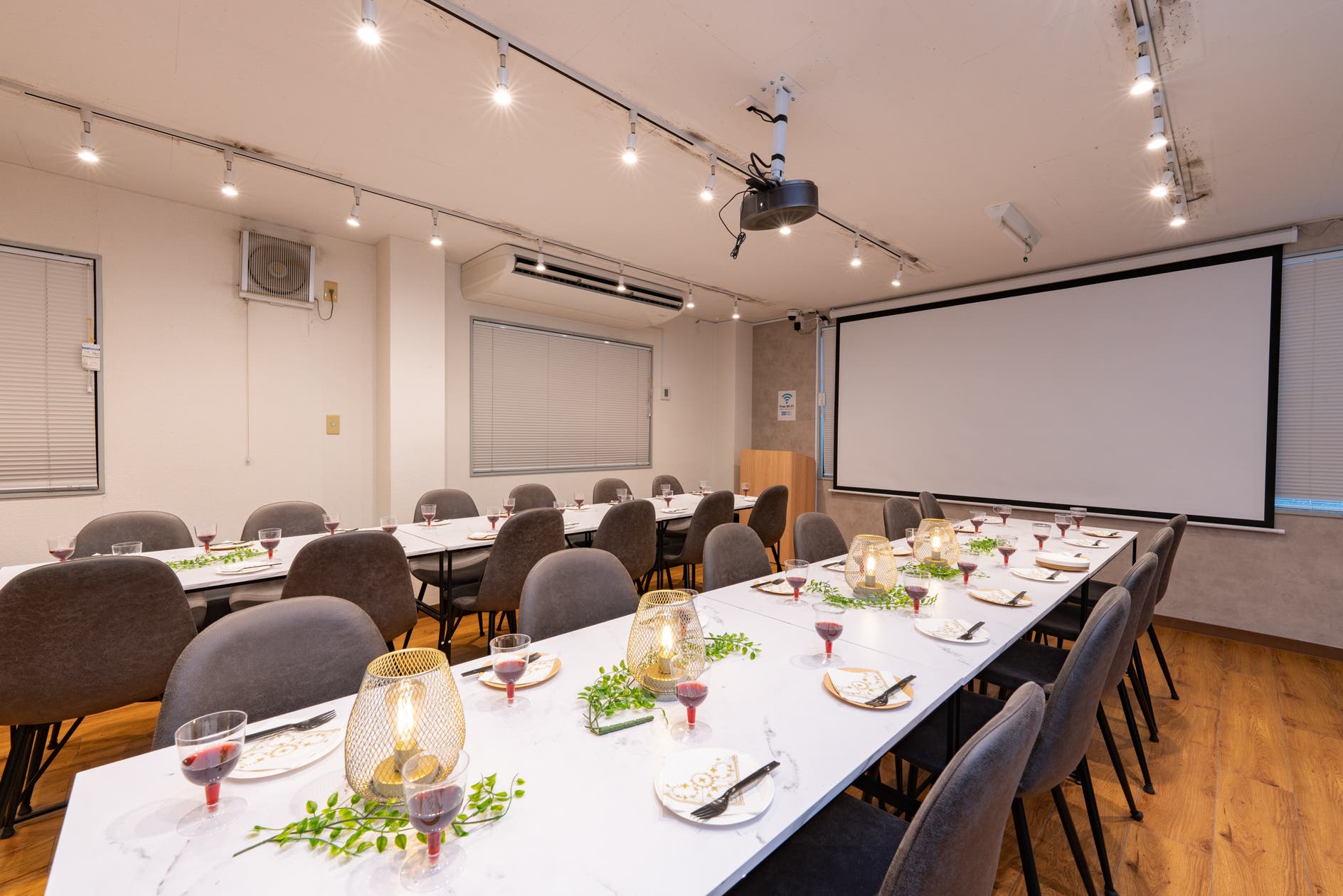 五反田駅6分✨最大40名⭕️飲食OK/120㌅スクリーン/モニター/ゴミ処理可/会議/懇親会/歓送迎会【ANP03】の写真8