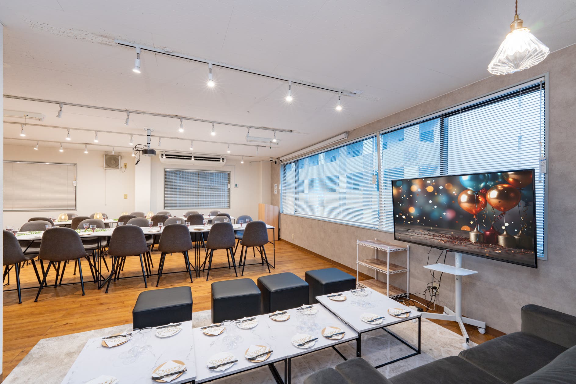 五反田駅6分✨最大40名⭕️飲食OK/120㌅スクリーン/モニター/ゴミ処理可/会議/懇親会/歓送迎会【ANP03】の写真9