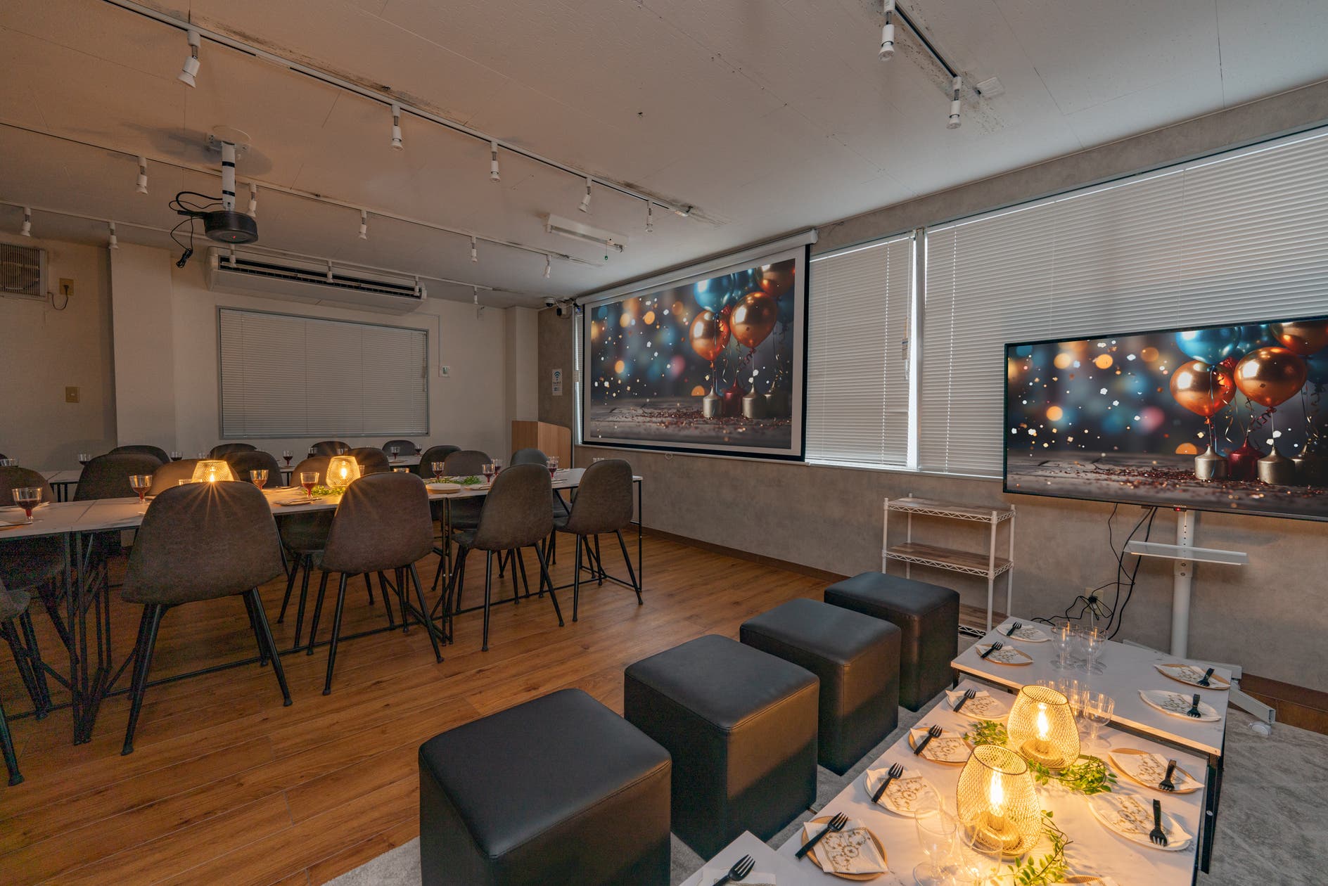 五反田駅6分✨最大40名⭕️飲食OK/120㌅スクリーン/モニター/ゴミ処理可/会議/懇親会/歓送迎会【ANP03】の写真15