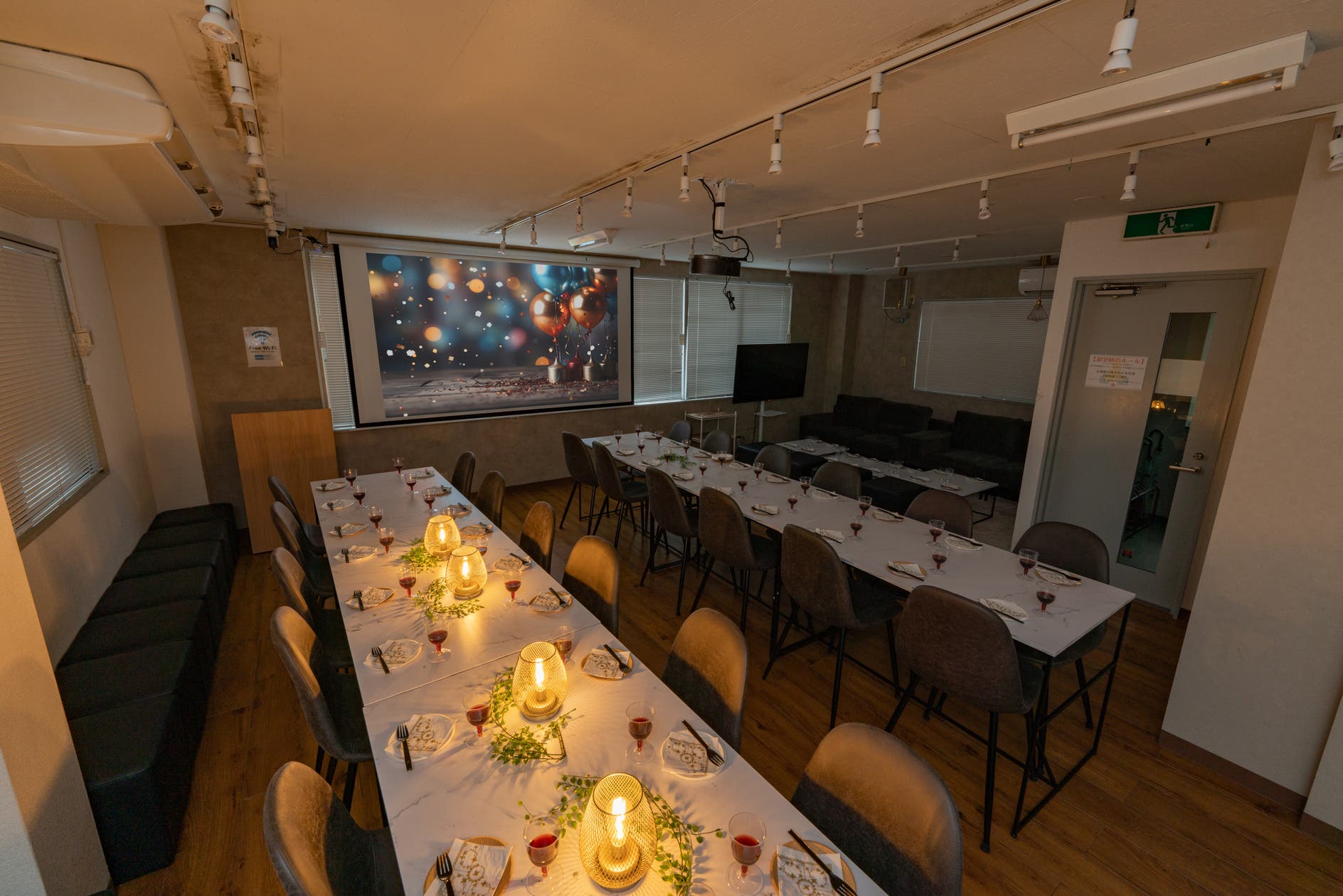 五反田駅6分✨最大40名⭕️飲食OK/120㌅スクリーン/モニター/ゴミ処理可/会議/懇親会/歓送迎会【ANP03】の写真10