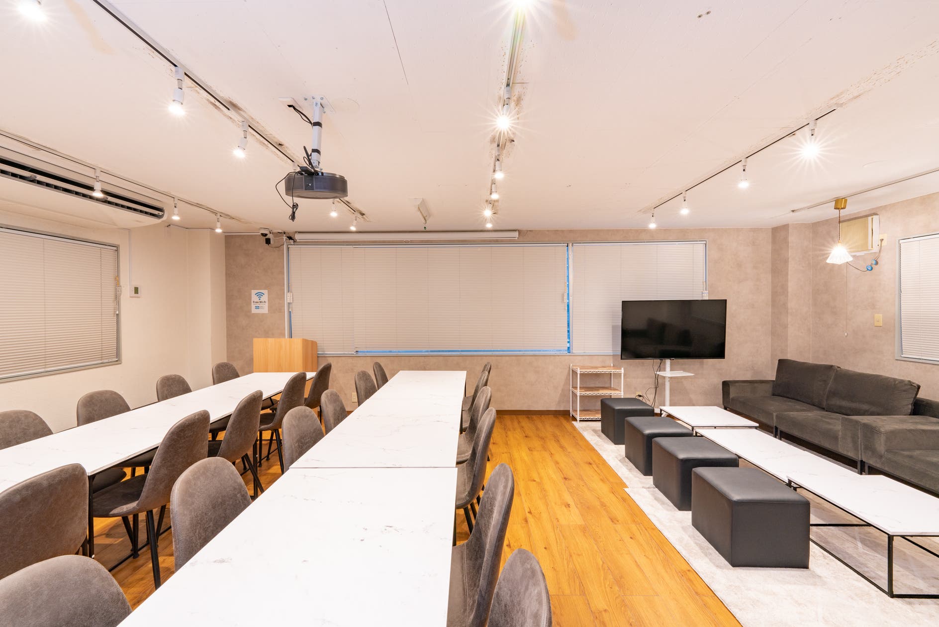 五反田駅6分✨最大40名⭕️飲食OK/120㌅スクリーン/モニター/ゴミ処理可/会議/懇親会/歓送迎会【ANP03】の写真18