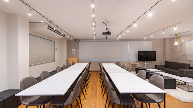 五反田駅6分✨最大40名⭕️飲食OK/120㌅スクリーン/モニター/ゴミ処理可/会議/懇親会/歓送迎会【ANP03】の写真23