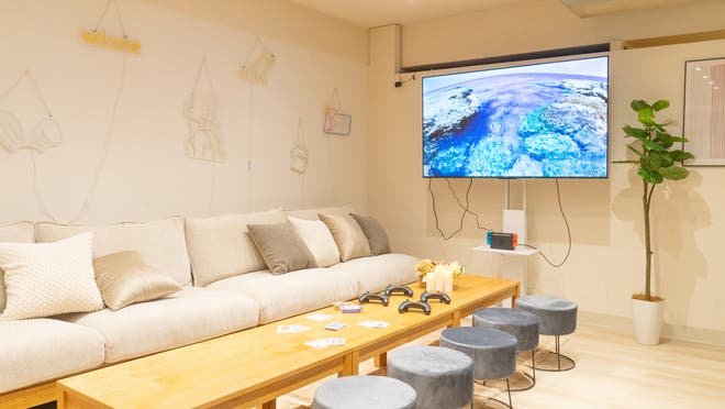 【上野駅2分】2024年OPEN🉐/最大35名/24H/スクリーン100㌅・65㌅ディスプレイ/LEDライト/パーティ🌟懇親会💖の写真7