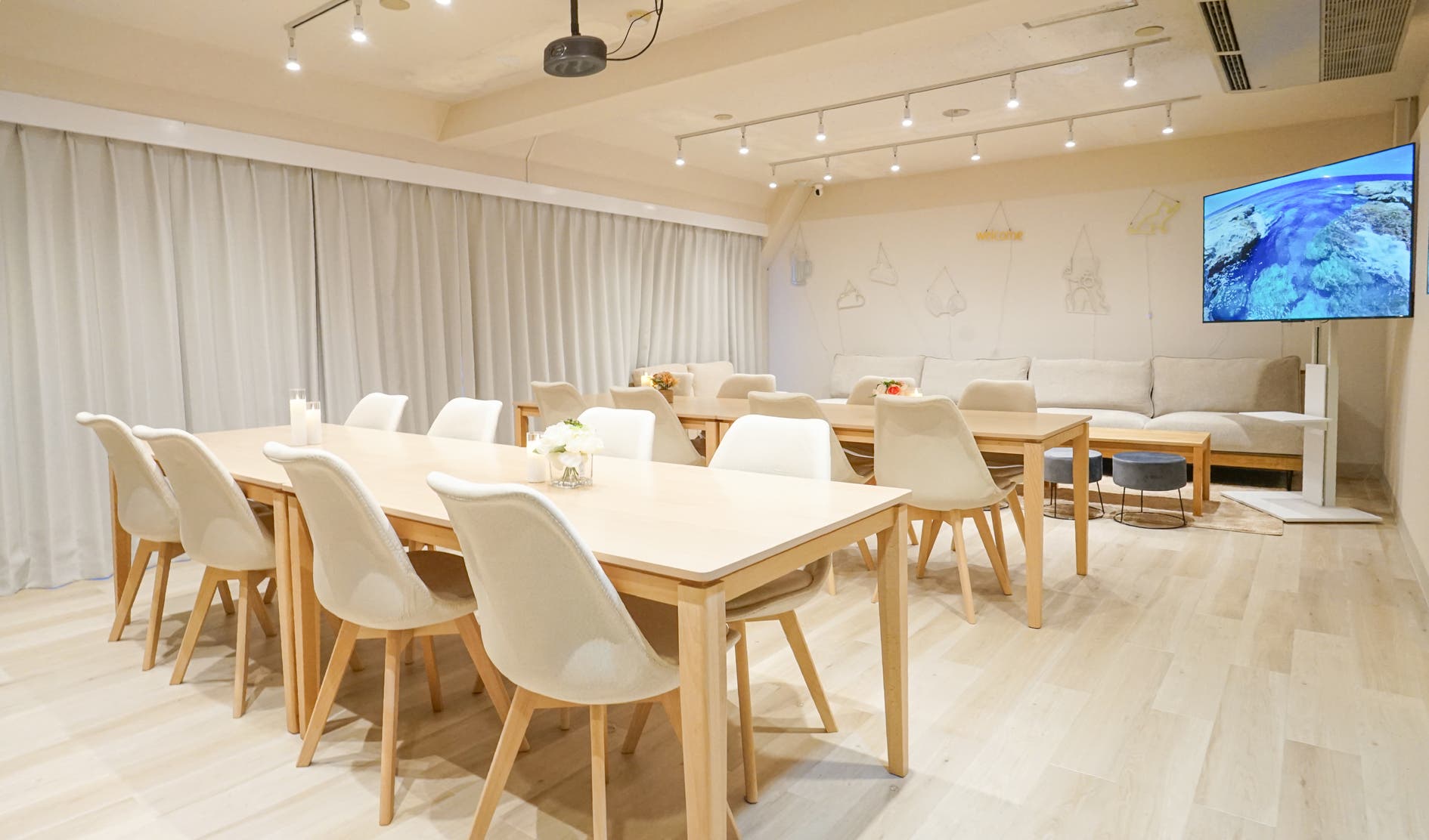 【上野駅2分】2024年OPEN🉐/最大35名/24H/スクリーン100㌅・65㌅ディスプレイ/LEDライト/パーティ🌟懇親会💖の写真18