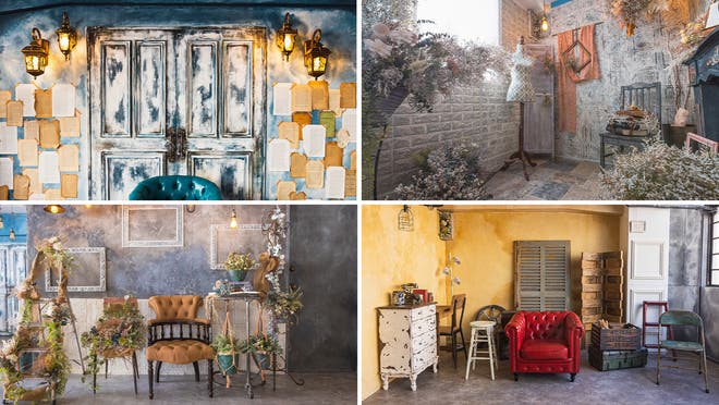 【ロビンスタジオ】 窓からの明るい自然光のあふれる空間 シャビーテイストを基調としたスタジオの写真1