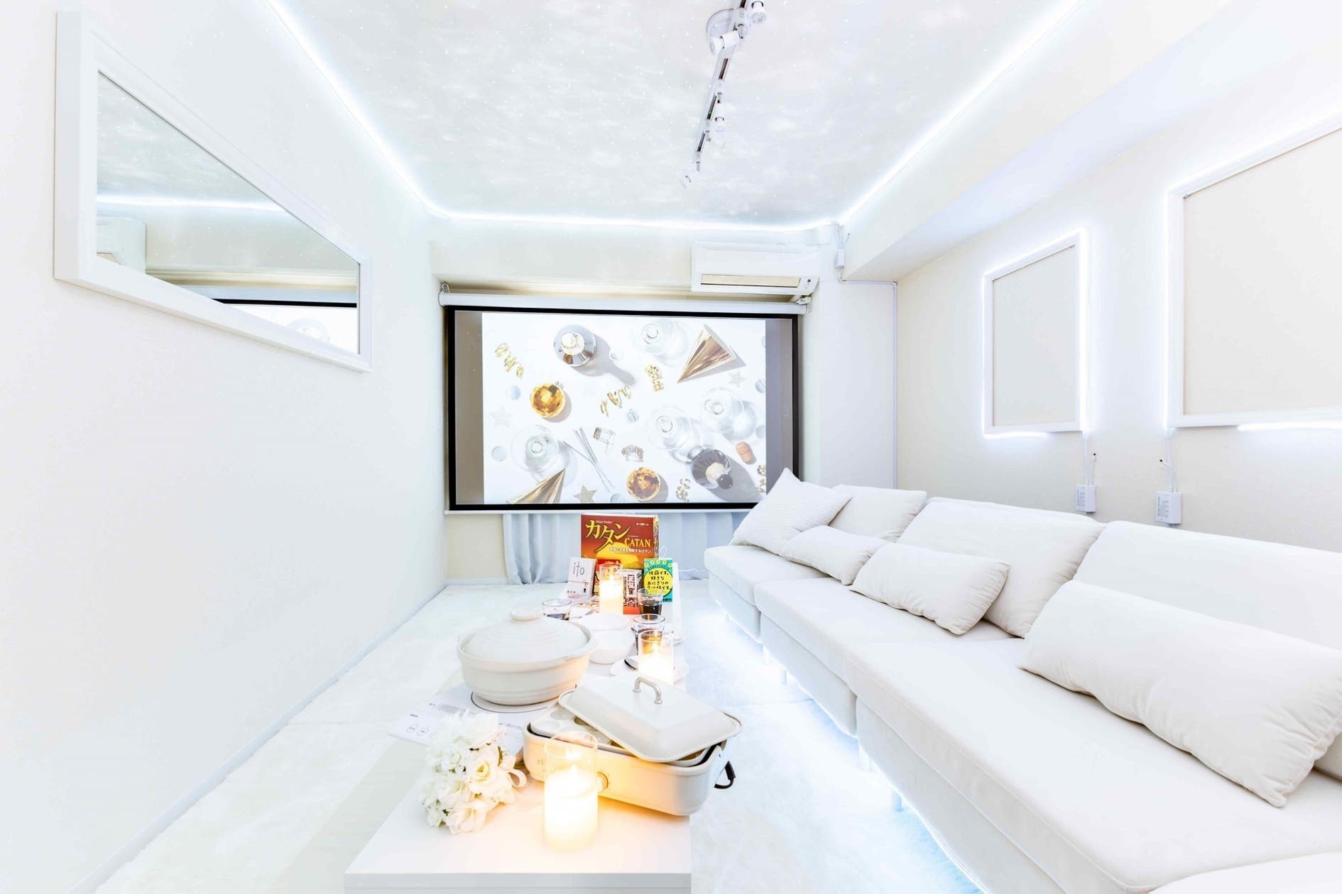 LEDライトで盛れるスペース☄推し活🫰100㌅大画面プロジェクターで動画鑑賞🎦ゲーム🎮の写真7