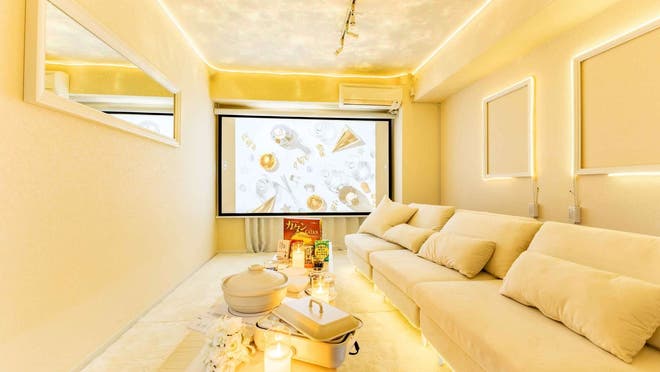 LEDライトで盛れるスペース☄推し活🫰100㌅大画面プロジェクターで動画鑑賞🎦ゲーム🎮の写真3