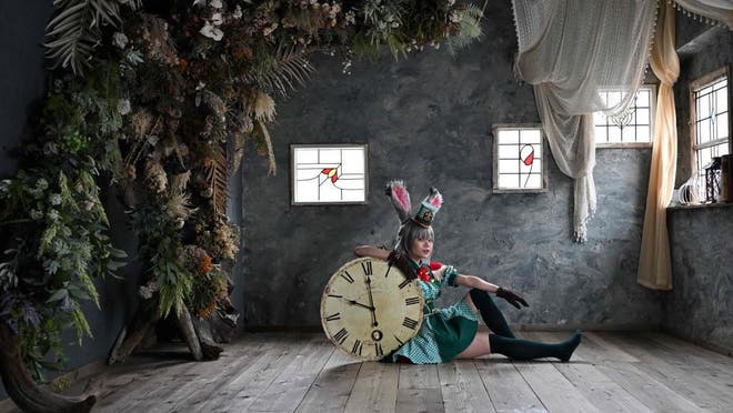 【4m超えドライフラワー造形】本格的撮影スタジオ|漆喰壁|レンガ壁|カーテン装飾|カフェ板|タイル床|アパレル|背景×10の写真12