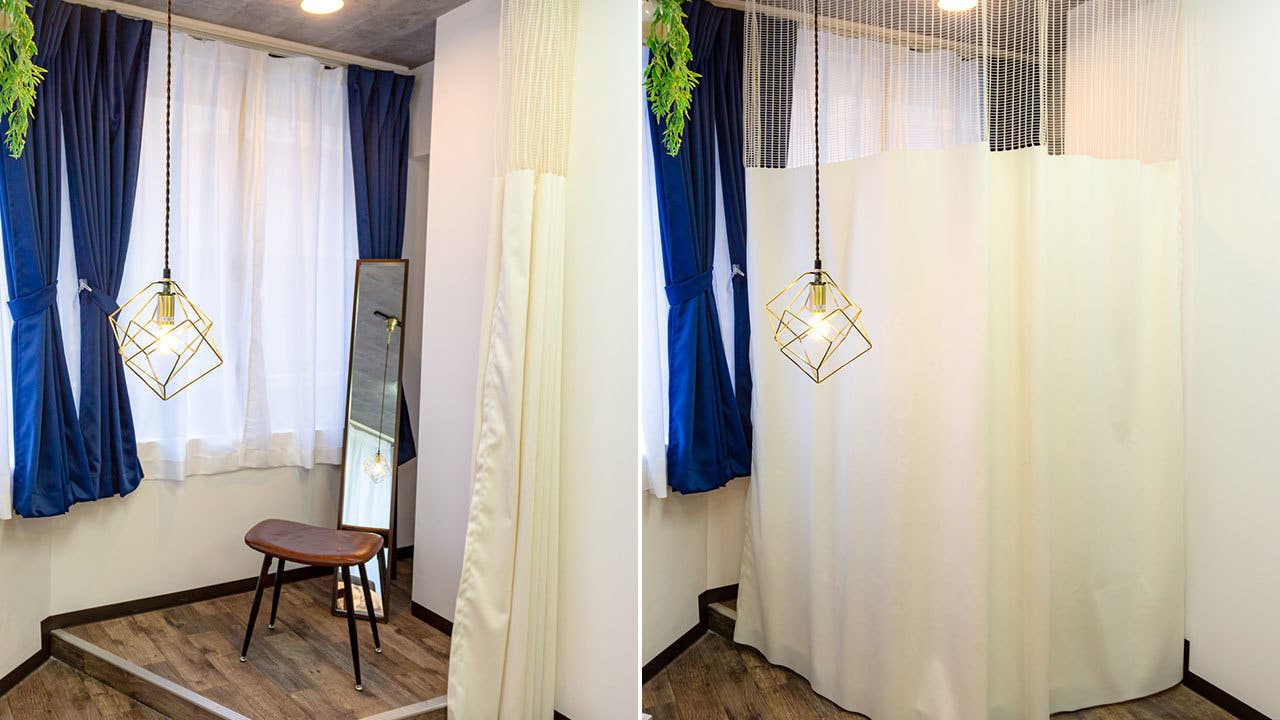 簡易更衣室＆全身鏡の画像1