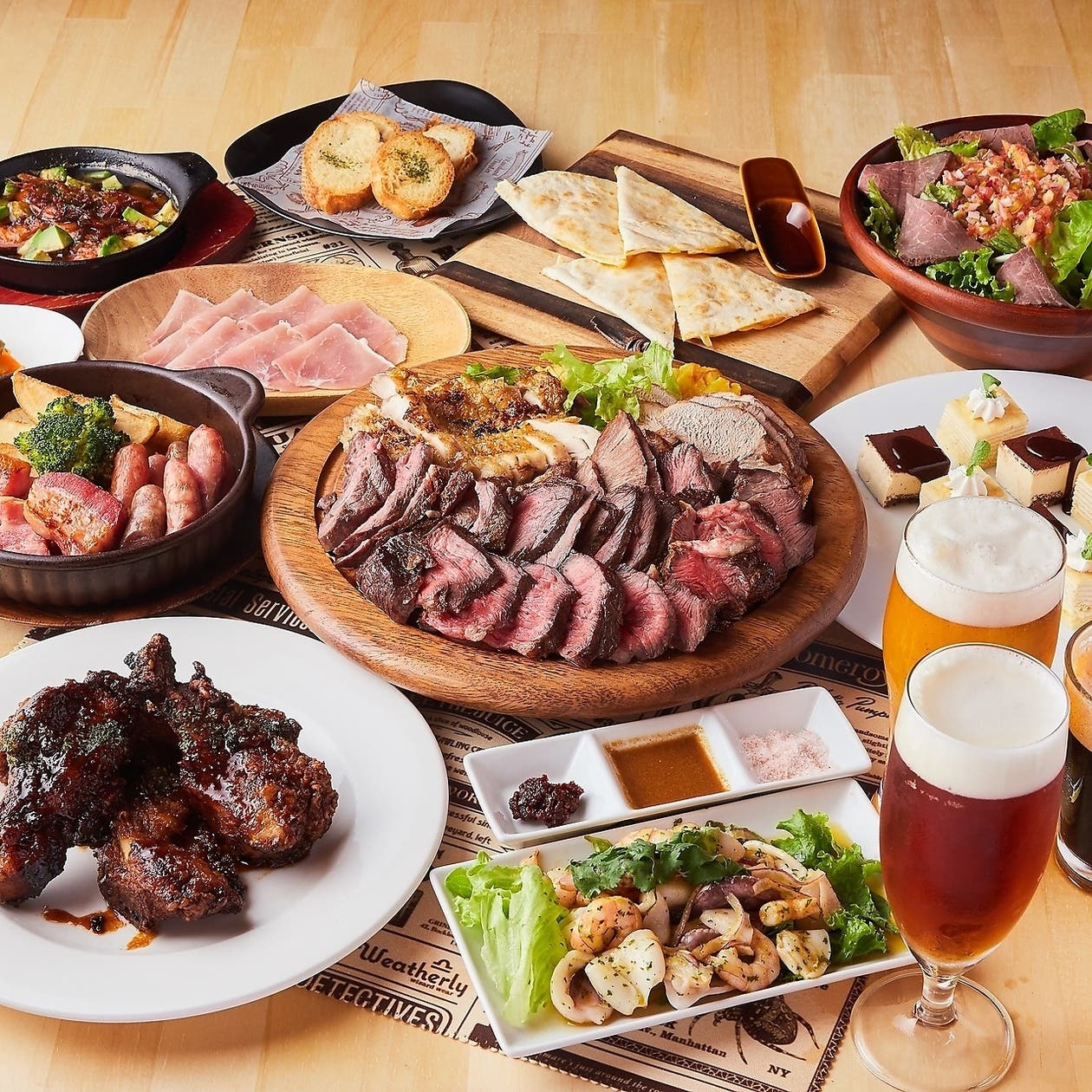 極上肉＆プレモル付 『プレミアムAコース』 全10品/3時間飲み放題付き 4000円の画像1